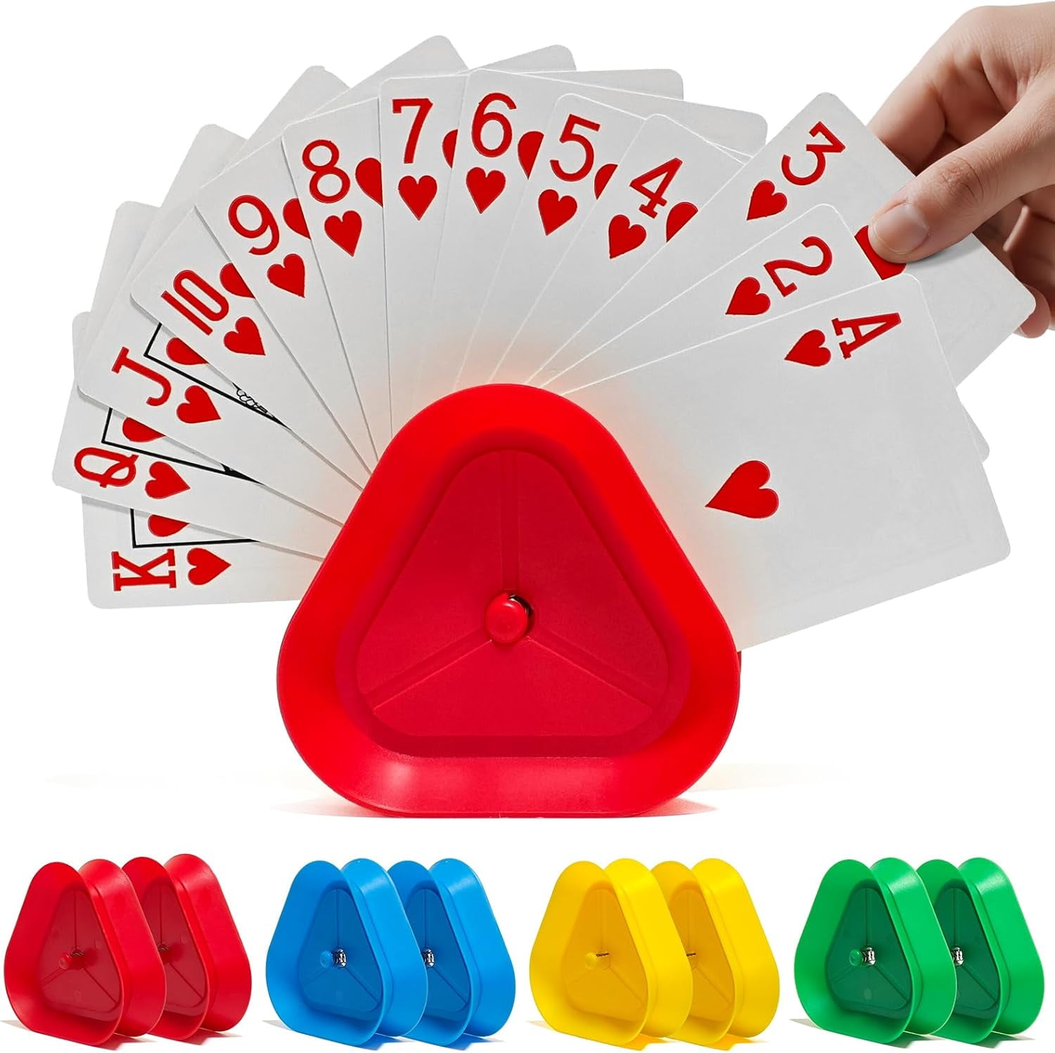 Playing Card Holders 8 Pack - Triangle Hands Free Card Holder for Kids ...