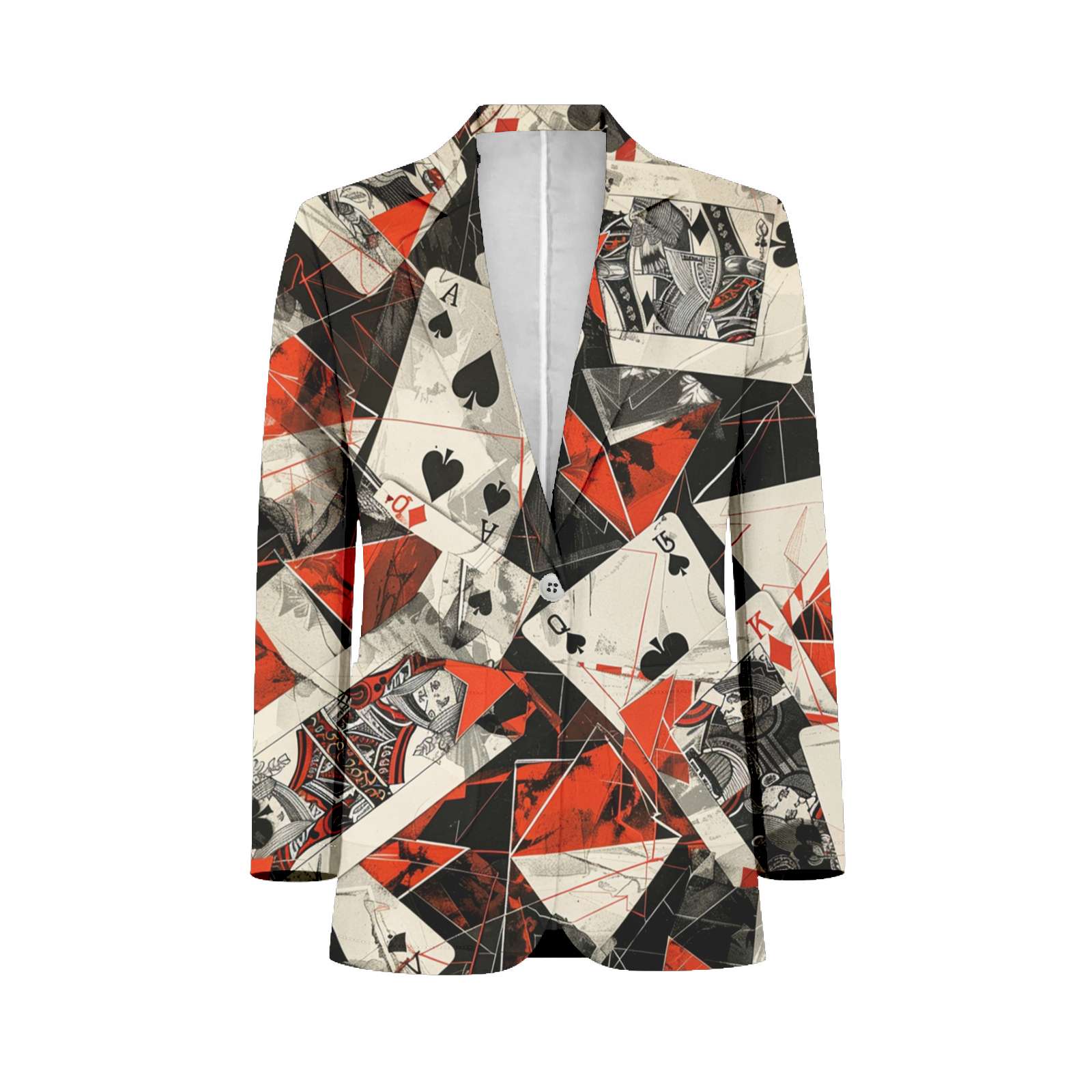 Playing Card Men's Suit Blazer Casual Party Wear Slim Fit Suit Jacket ...