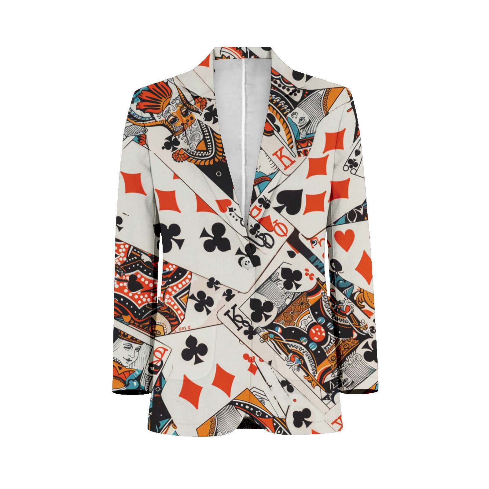 Playing Card Men's Suit Blazer Casual Party Wear Slim Fit Suit Jacket ...
