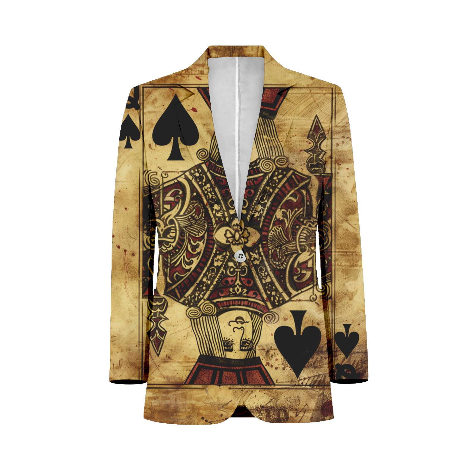 Playing Card Men's Suit Blazer Casual Party Wear Slim Fit Suit Jacket ...