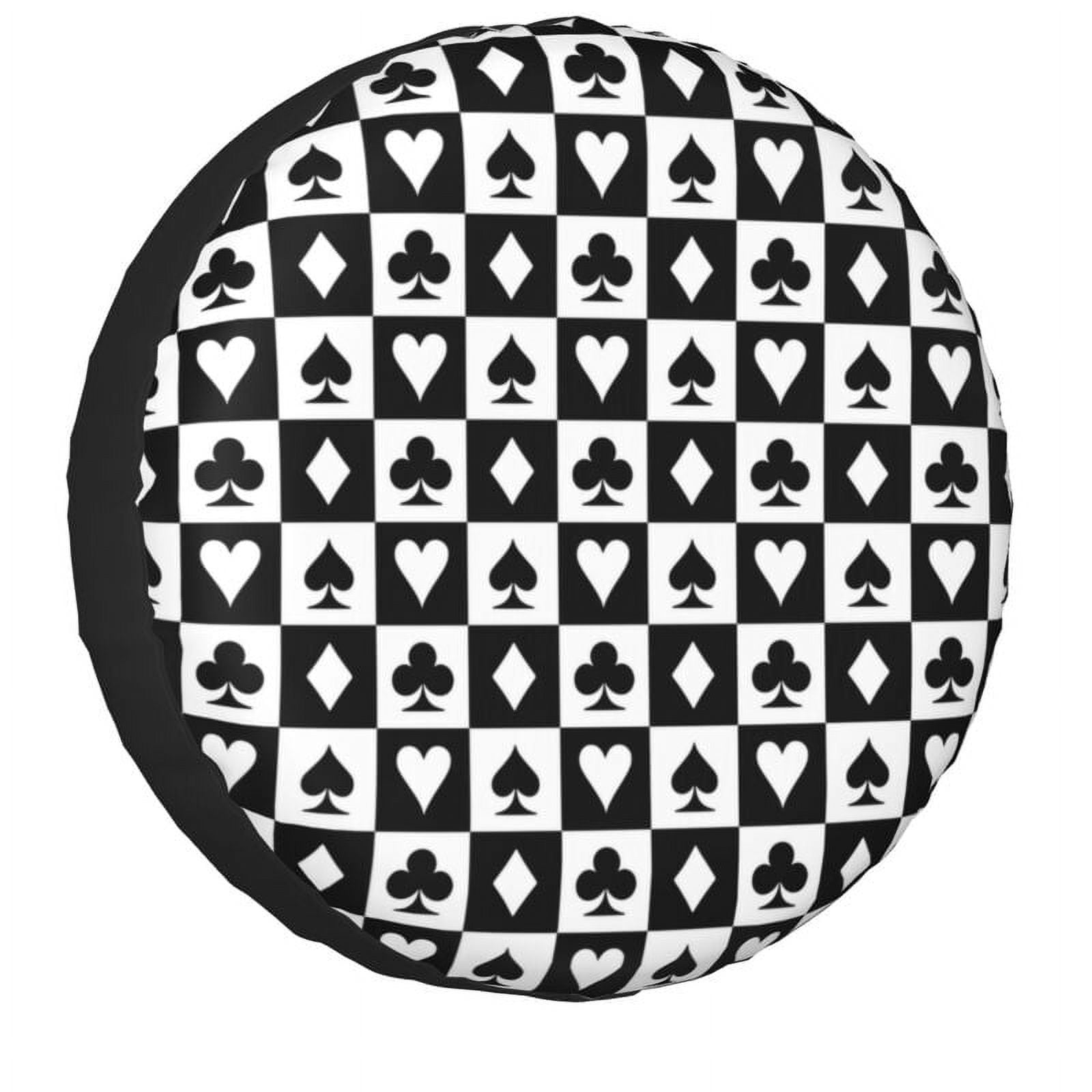 Playing Card Suits Checkerboard Spare Tire Cover for Grand Cherokee ...