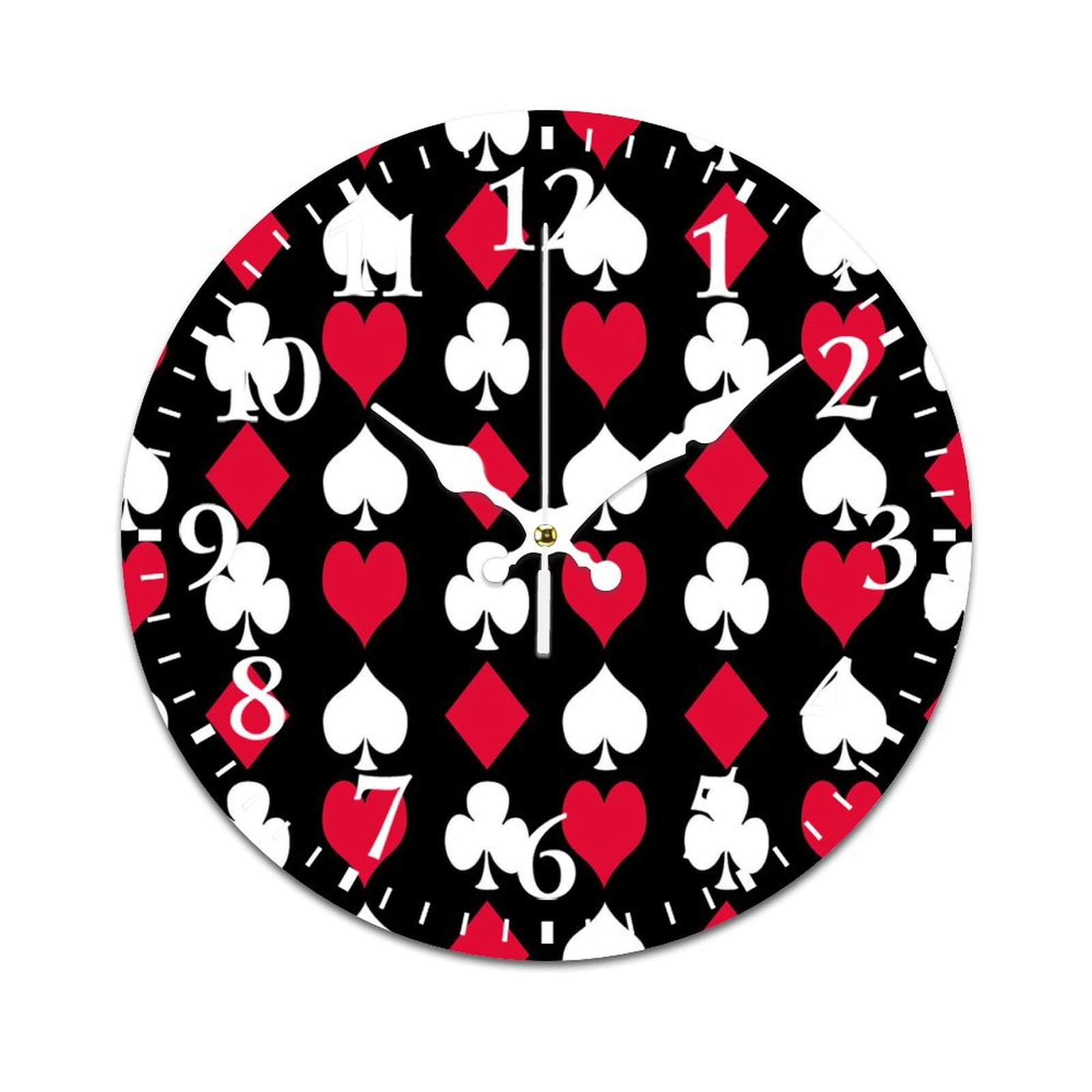 Playing Card Suits Inverted Wall Clock Modern Design Clocks Wall ...