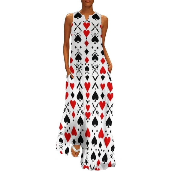 Playing Card Suits Symbols Long Dress dress women summer dress for ...