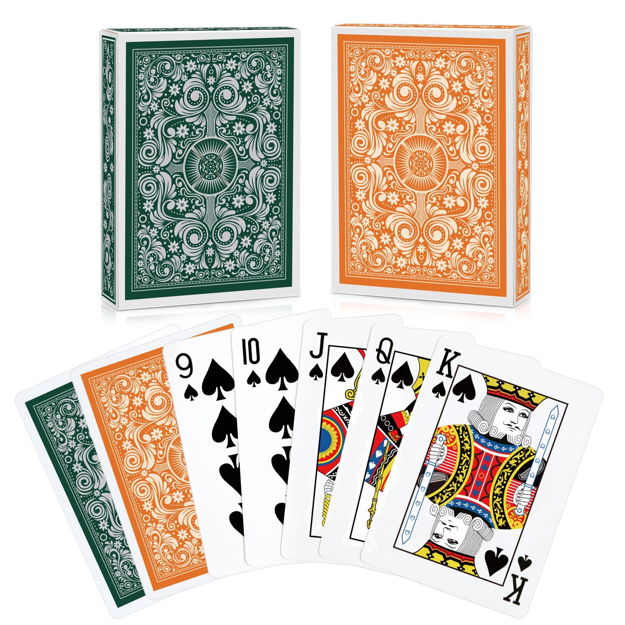 Neasyth Playing Cards, Deck of Cards, 2 Pack Poker Size, Standard Index ...