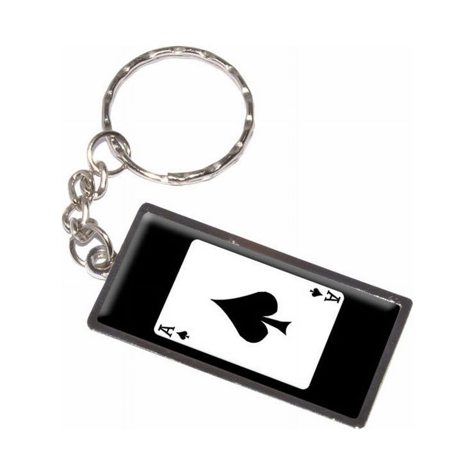 Playing Cards Ace Of Spades Poker Keychain Key Chain Ring - Walmart.com
