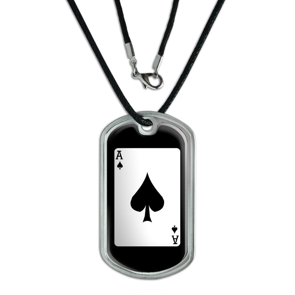 Playing Cards Ace of Spades - Poker Dog Tag - Walmart.com