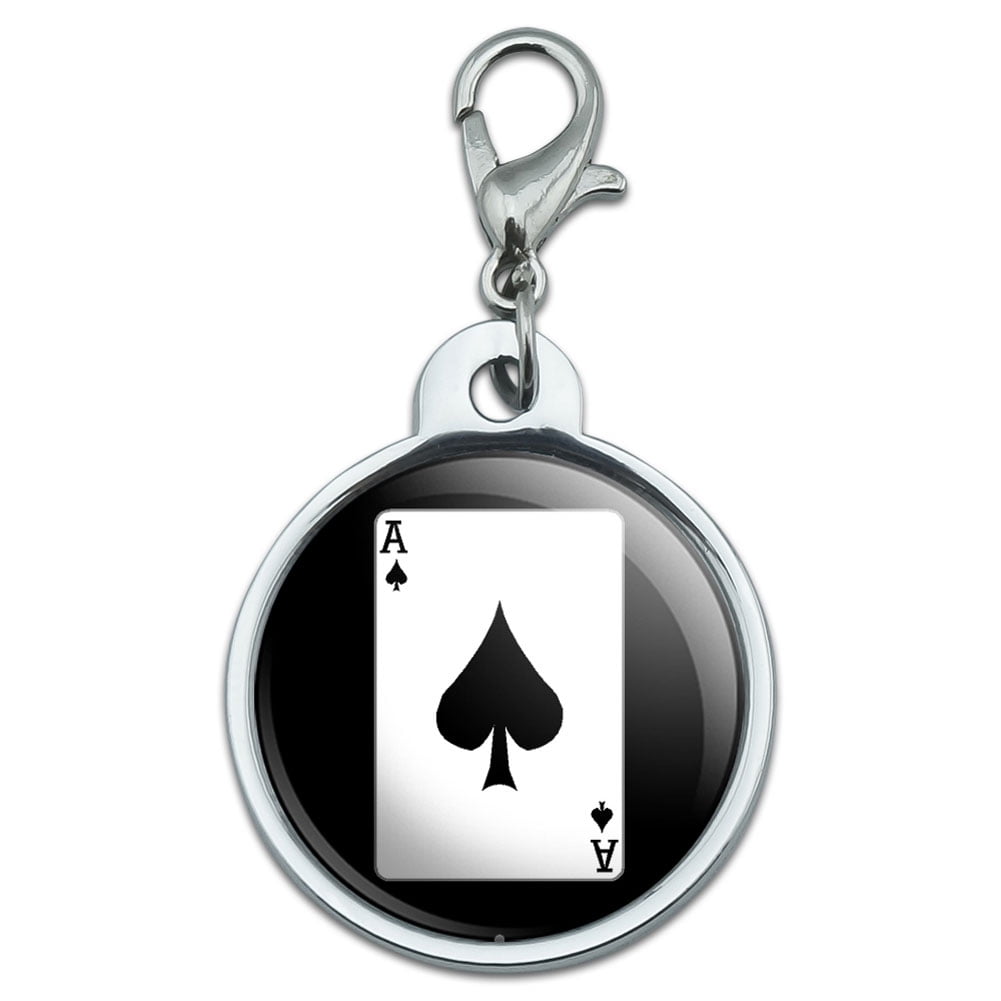 Playing Cards Ace of Spades Small Metal ID Pet Dog Tag - Walmart.com