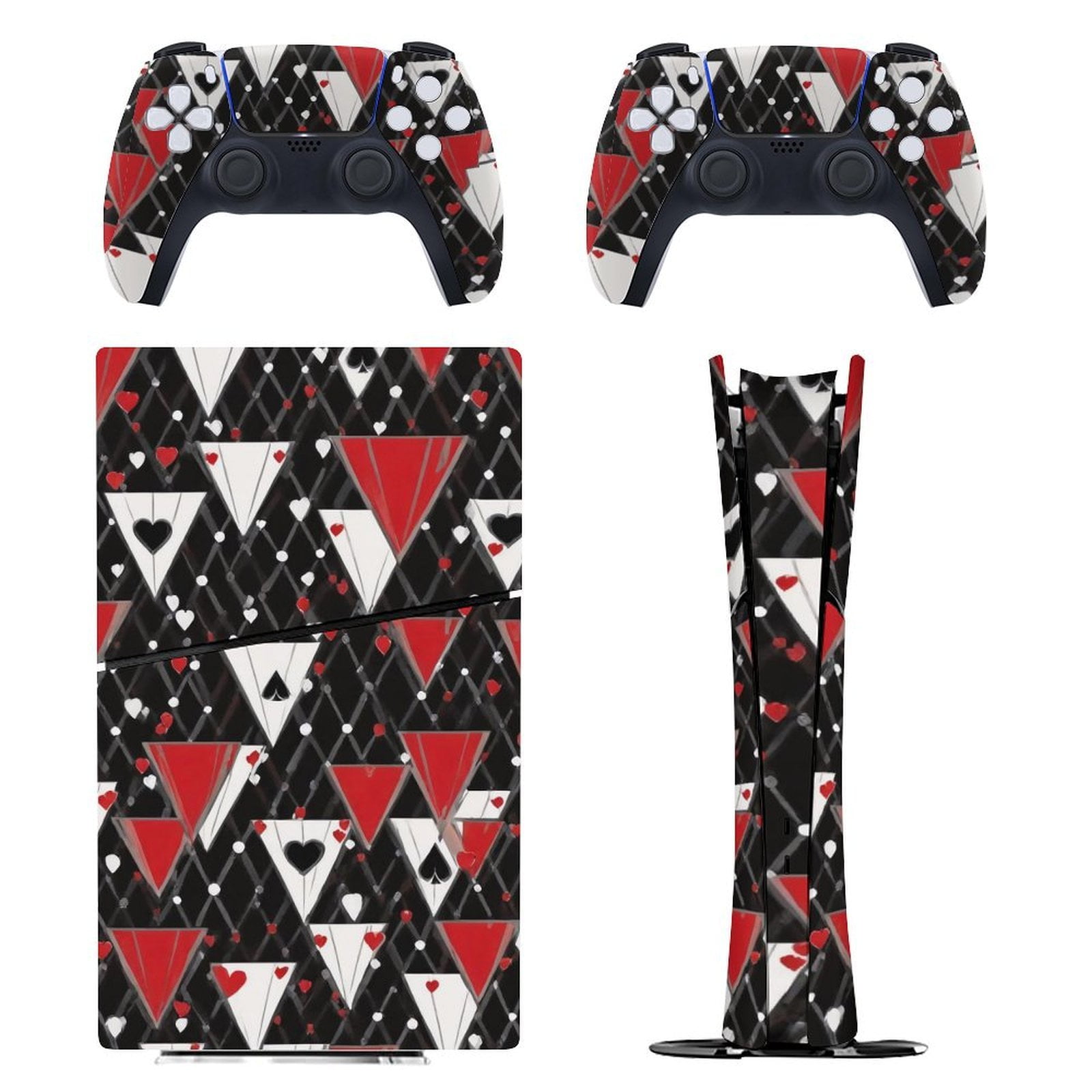 Playing Cards And Hearts Console Skin Bundle for PS5 Pro Slim Disc ...