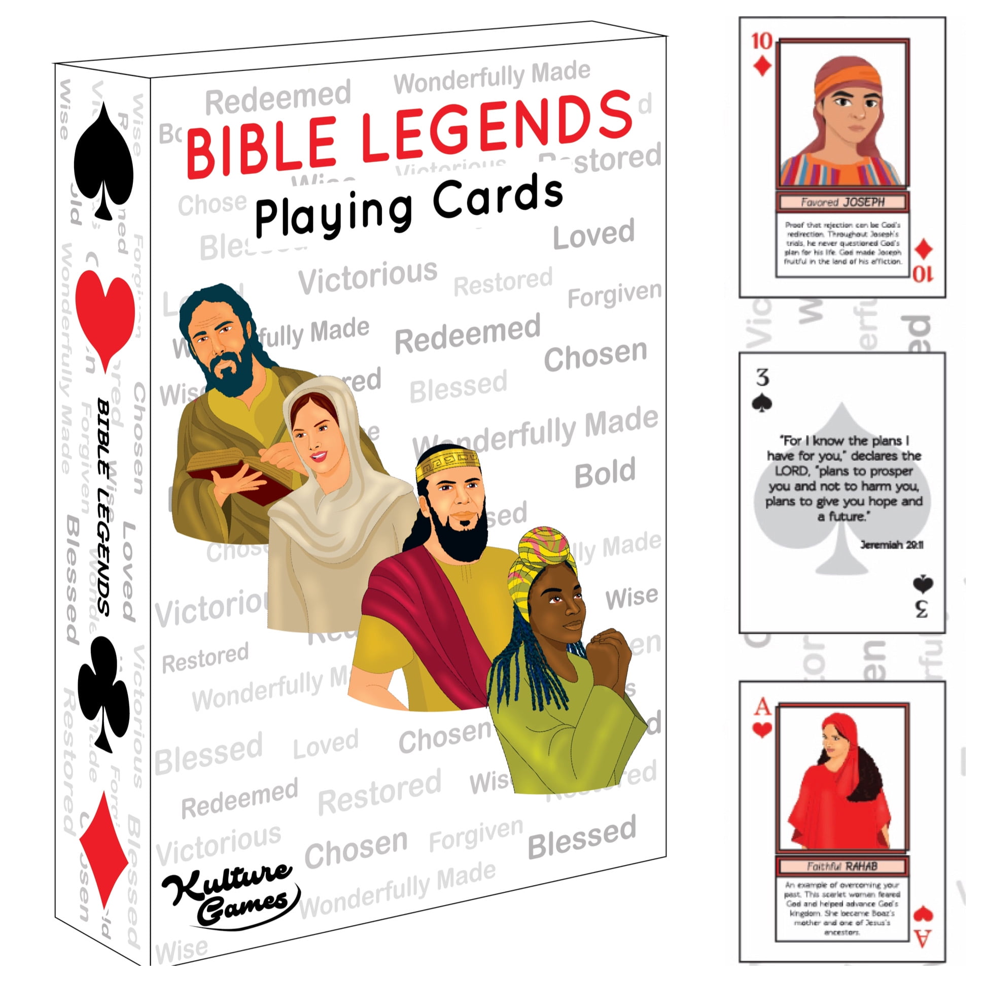 Kulture Games Bible Legends Playing Cards: Christian Religious Study ...