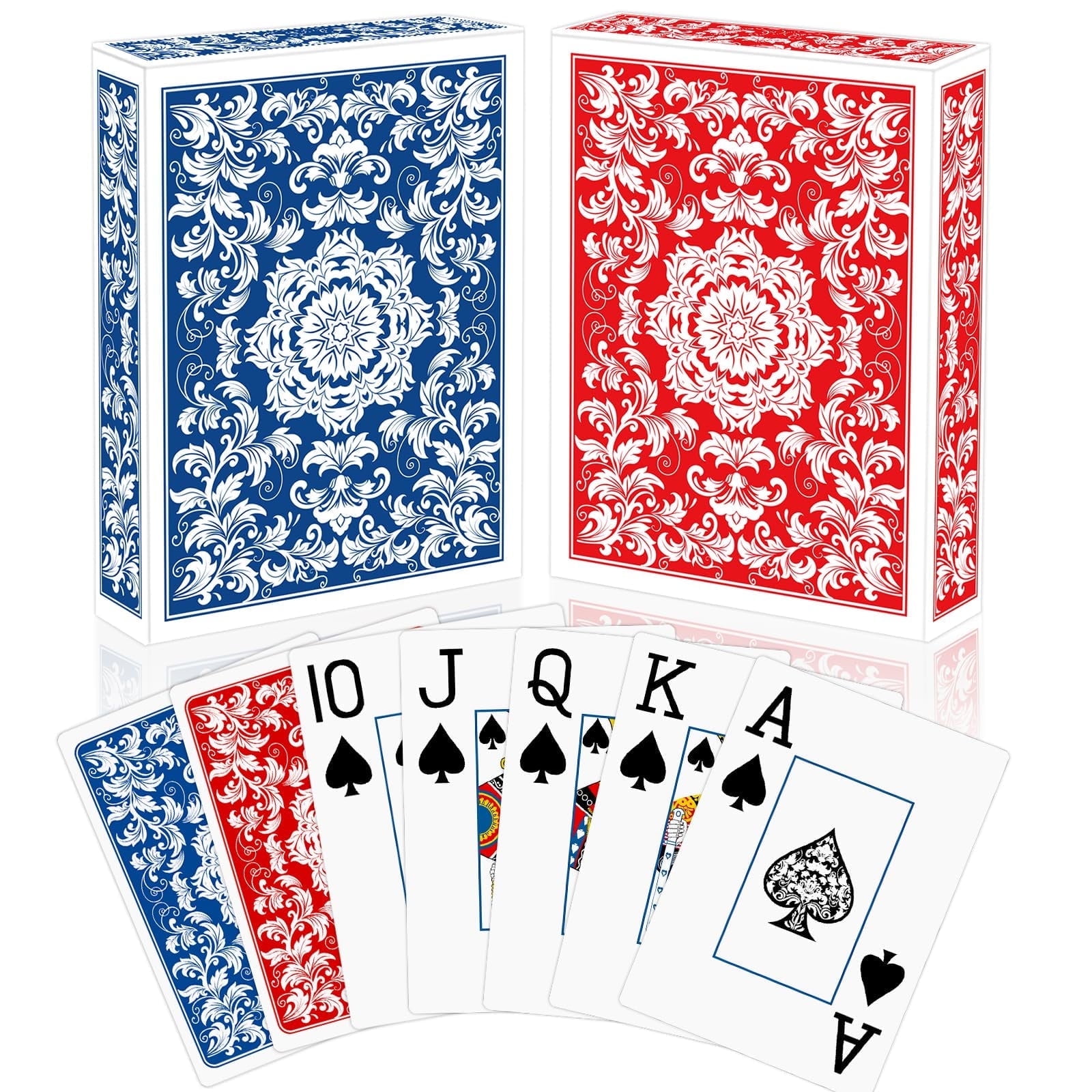 Neasyth Playing Cards, Jumbo Index, Large Print, 2 Pack, Poker Cards ...