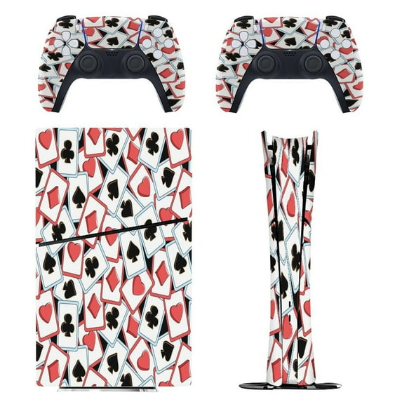 Playing Cards Heart PS5/PS5 Pro/PS5 Slim Digital Disc Skin Sticker For ...