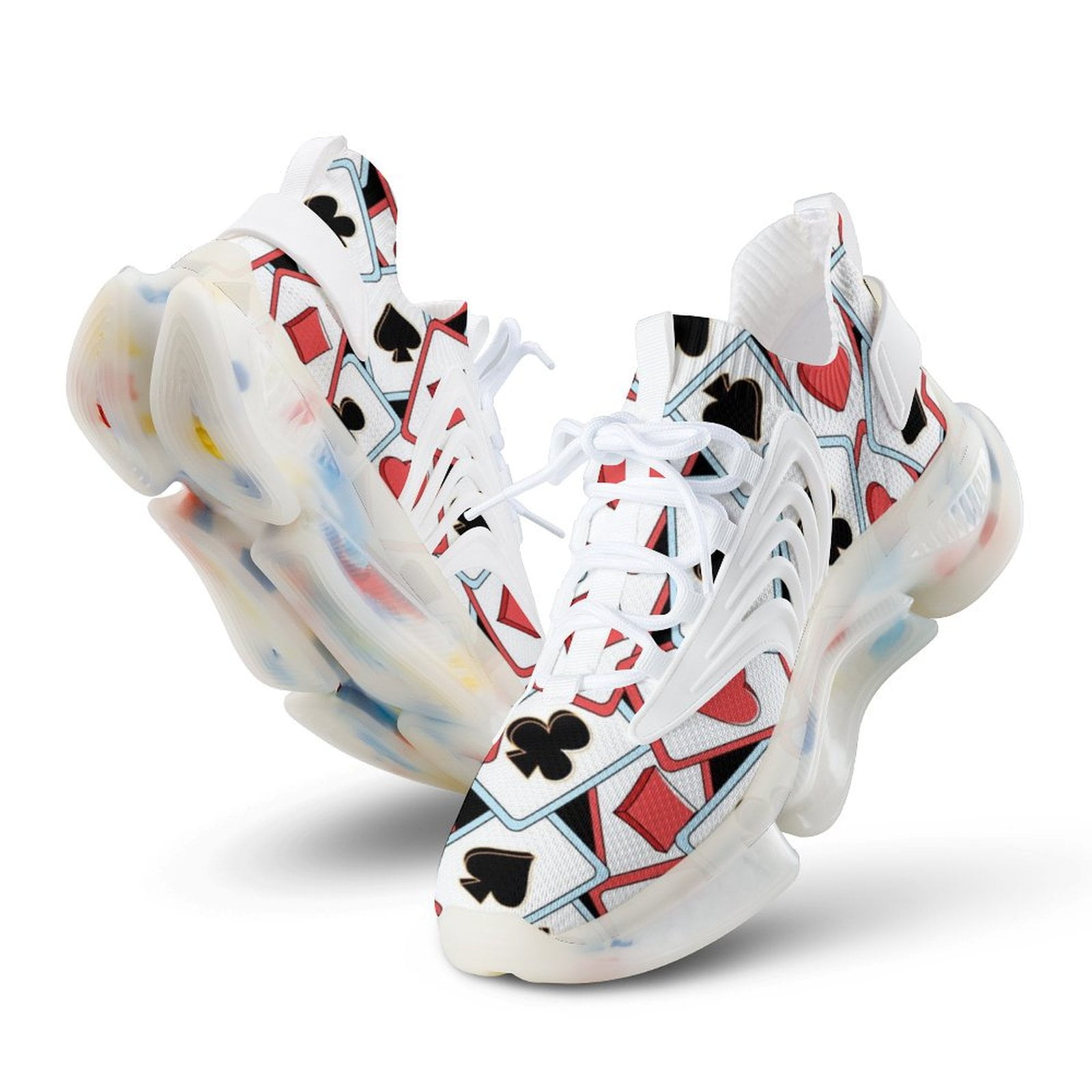 Playing Cards Heart Walking Shoes for Men Woman Lightweight Tennis ...