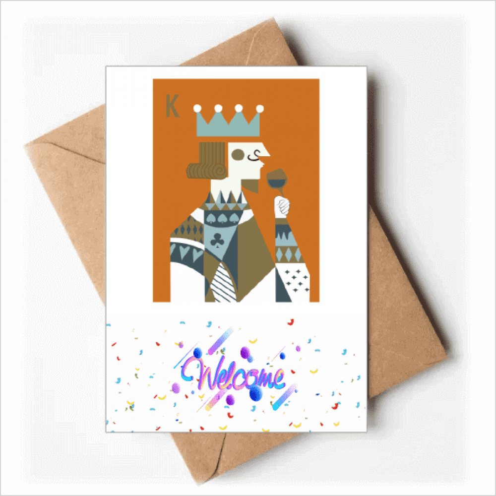 Playing Cards K Illustration Pattern Welcome Back Greeting Cards ...