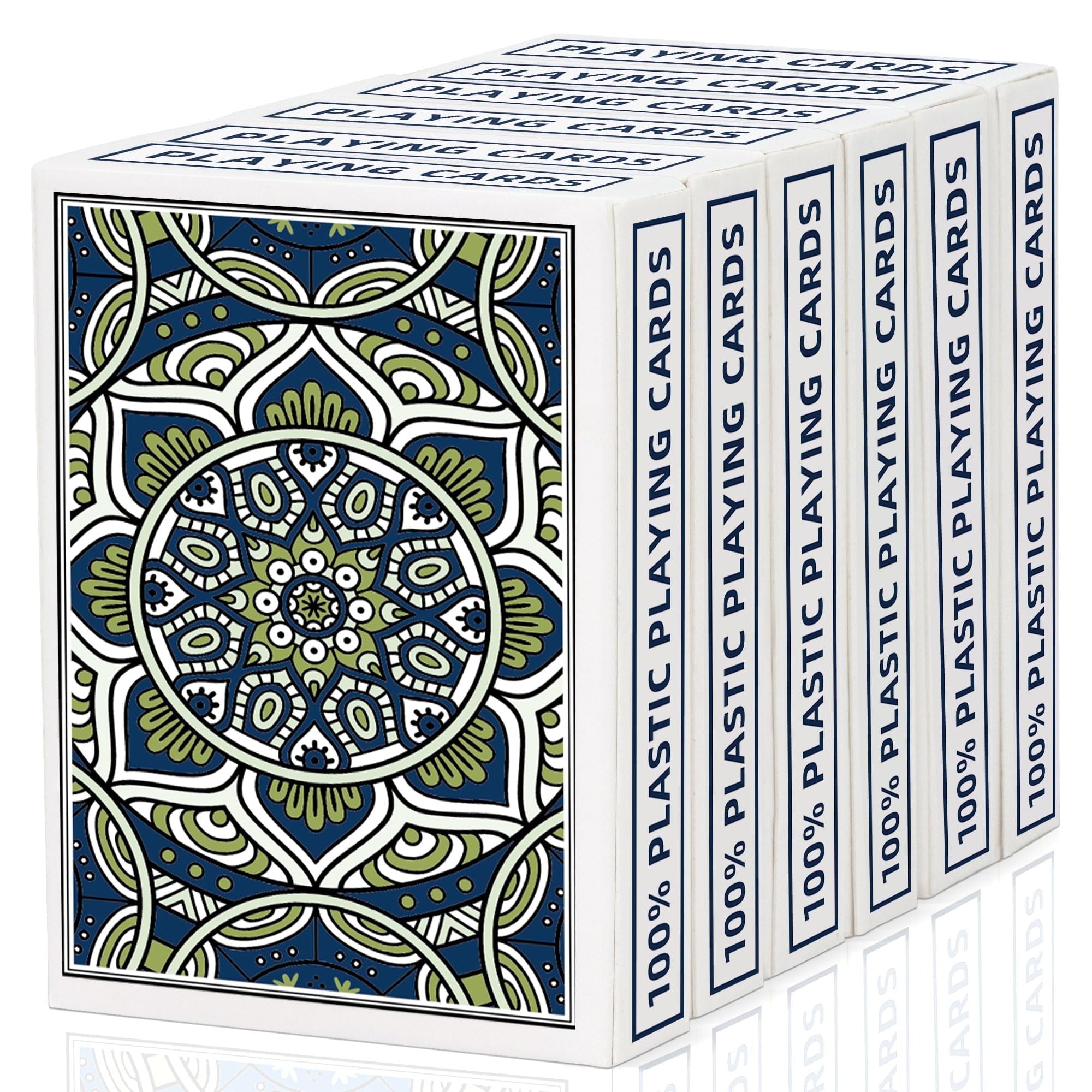 Neasyth Plastic Waterproof Playing Cards, Jumbo Index Large Print, 6 ...
