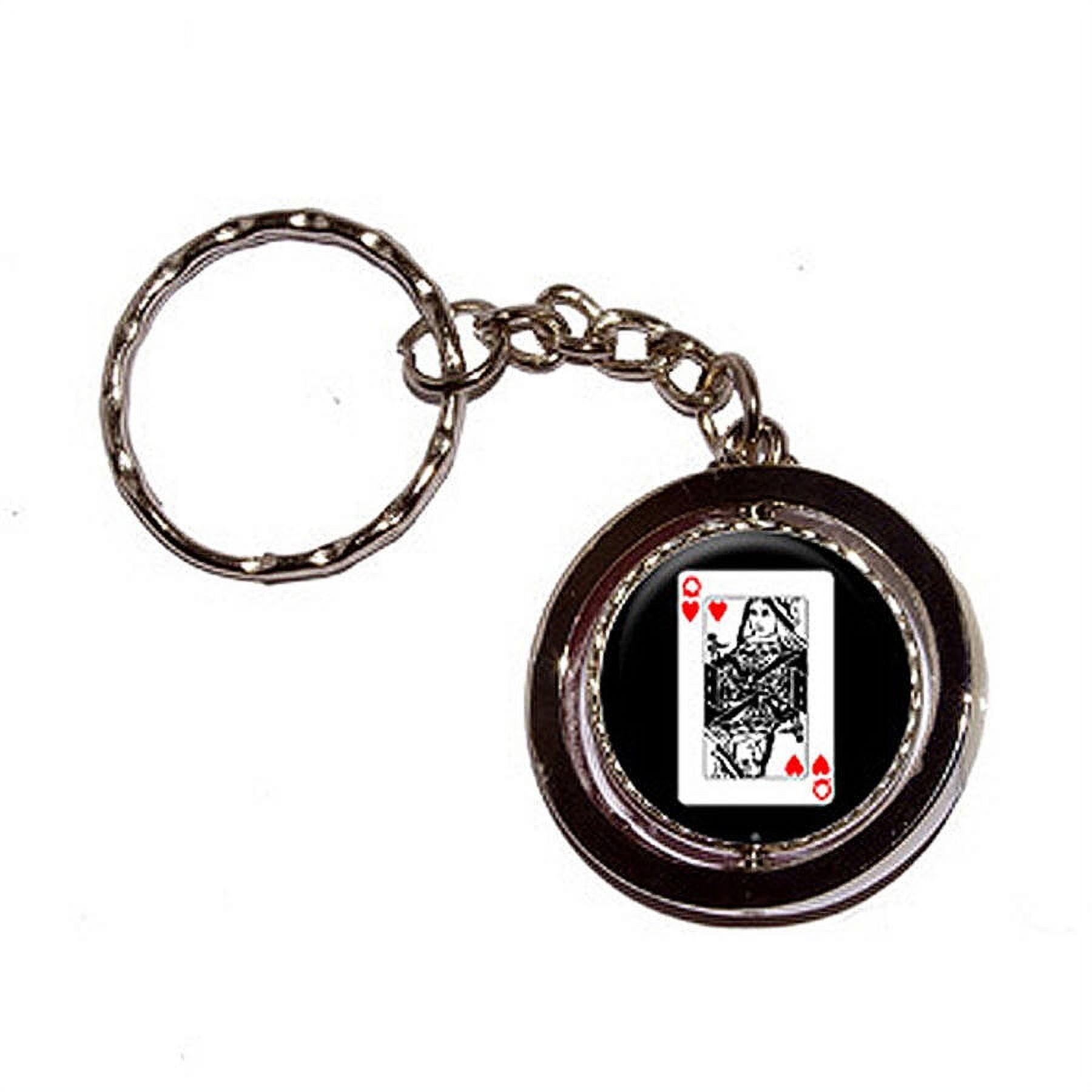 Playing Cards Queen Of Hearts Key Chain Keychain Ring - Walmart.com