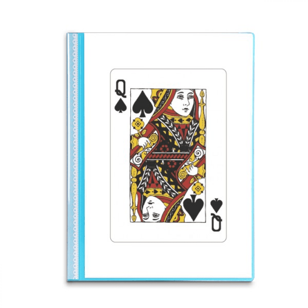 Playing Cards Spade Q Pattern Book Sheet Protectors Portfolio Binder ...