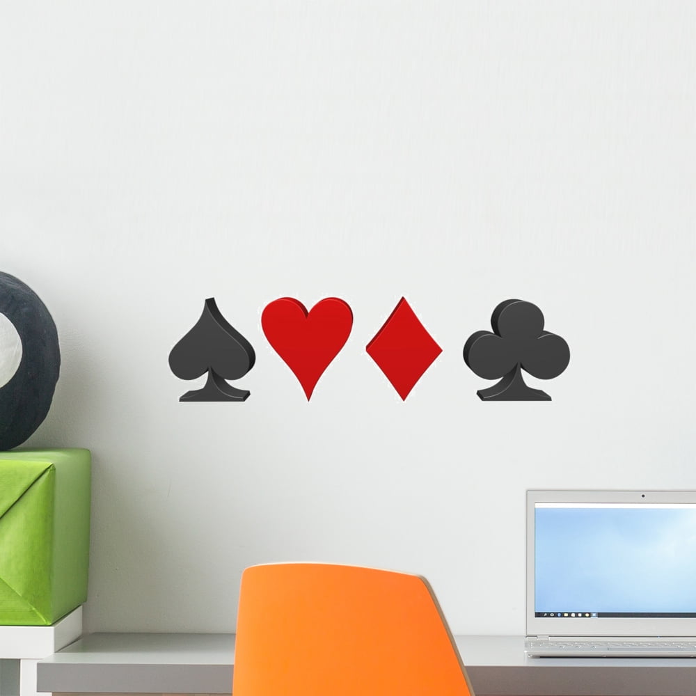 Playing Cards Suits Wall Decal by Wallmonkeys Peel and Stick Graphic ...