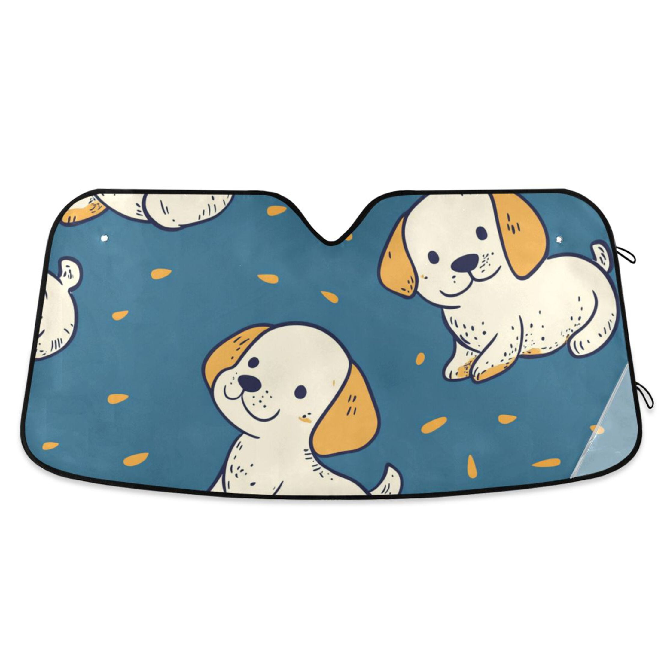 Playing Dogs Car Windshield Sun Shade Reflector Sunshade Foldable for ...