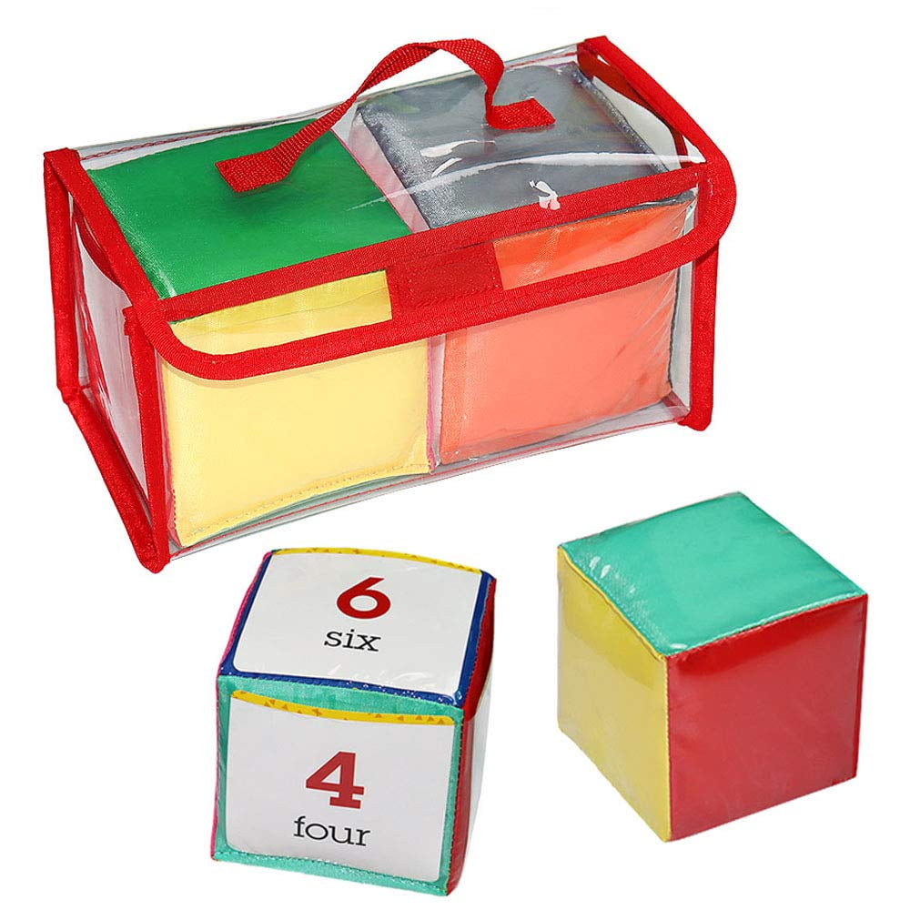 Playing Game Dice Soft Foam Cubes, Set of 2 Learn Pocket Cubes, Ages 3 ...
