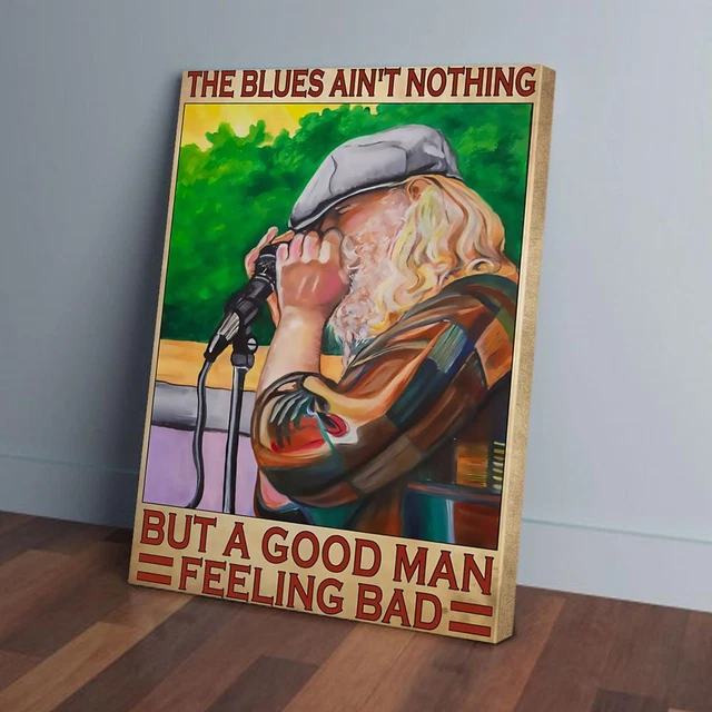 Playing Harmonica Poster Home Decor, Vintage Art Print, Haging Poster ...