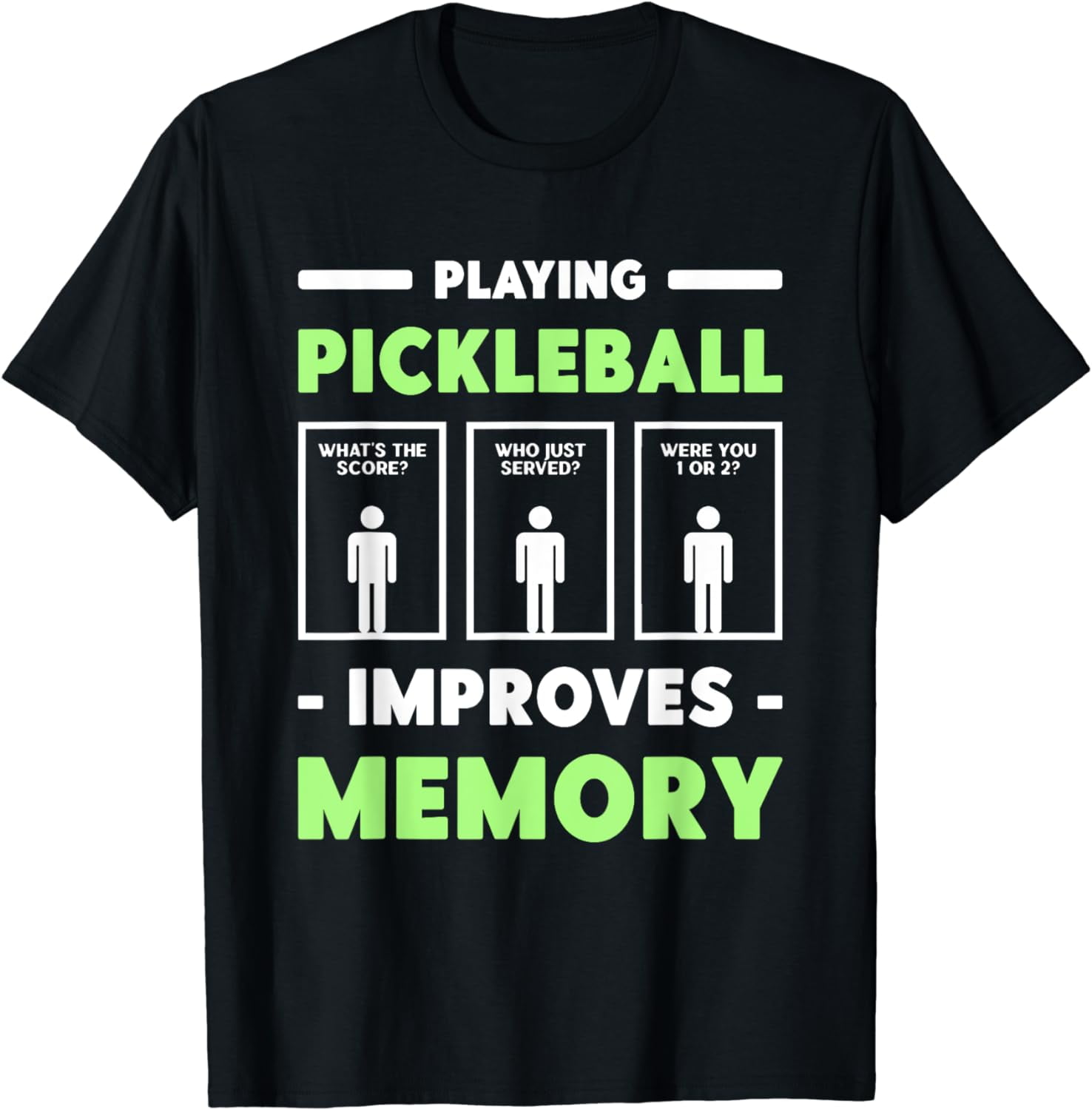 Playing Pickleball Improves Memory Dink Player Short Sleeve T-Shirt ...