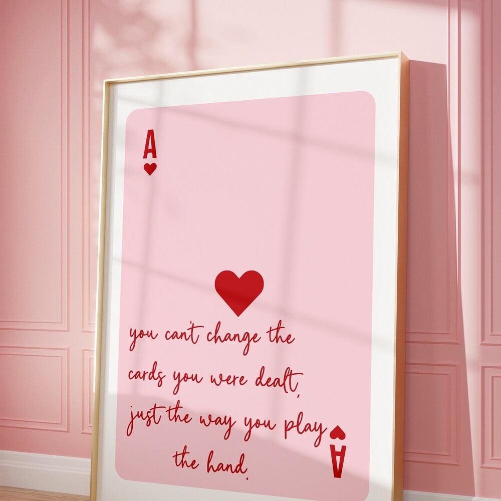 Playing Retro Print, Pink Trendy Wall Art, Affirmation Poster, Preppy ...
