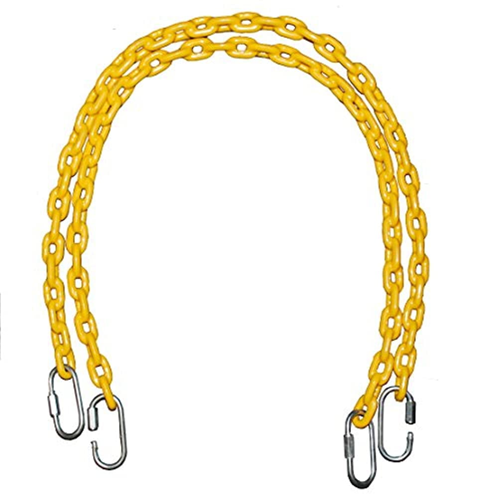 Playkids Kids Hardware Swing Set - Fully Coated Chains (Pair), 40" 66 ...