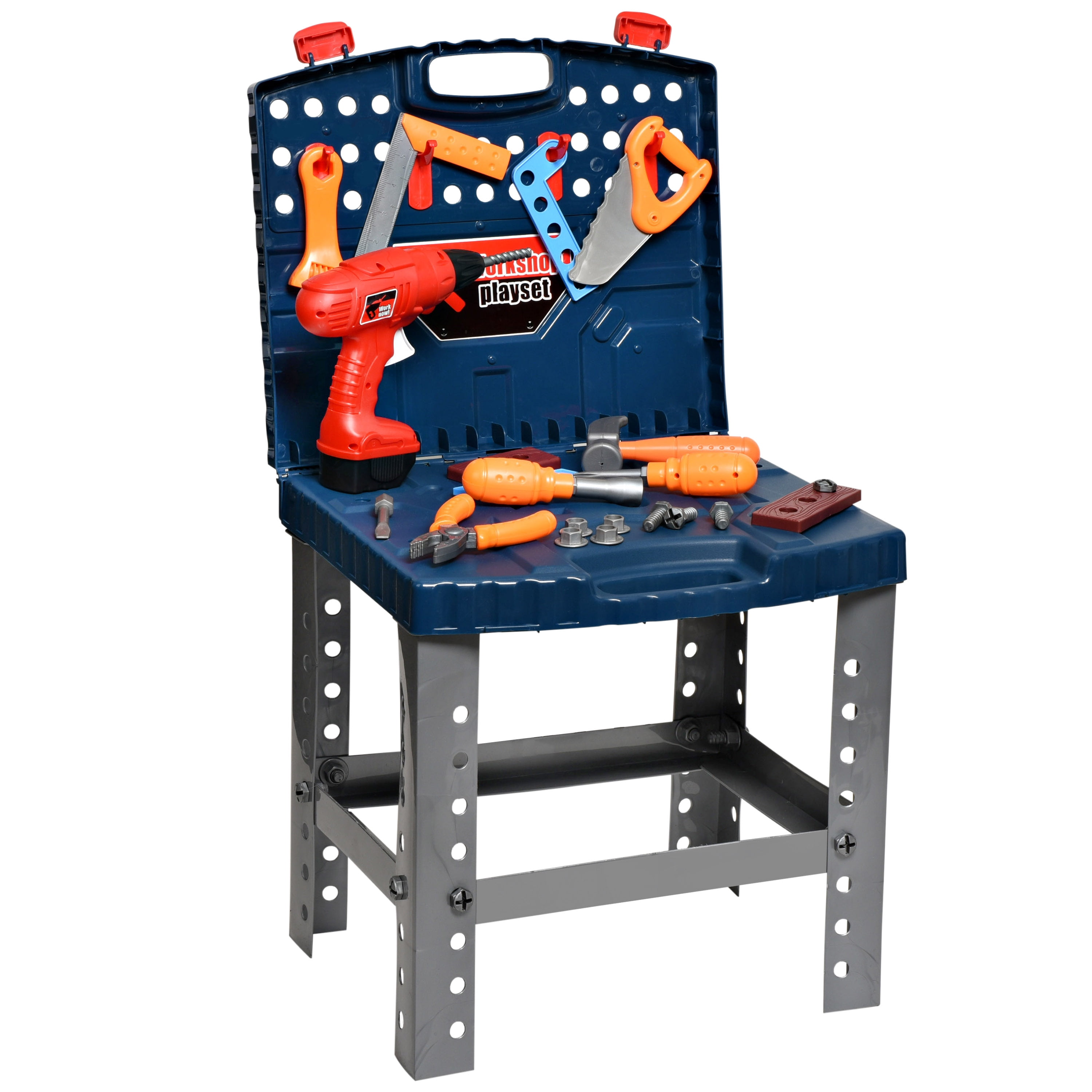 Playkidz Construction Workbench for Kids Portable Boys & Girls Toy ...