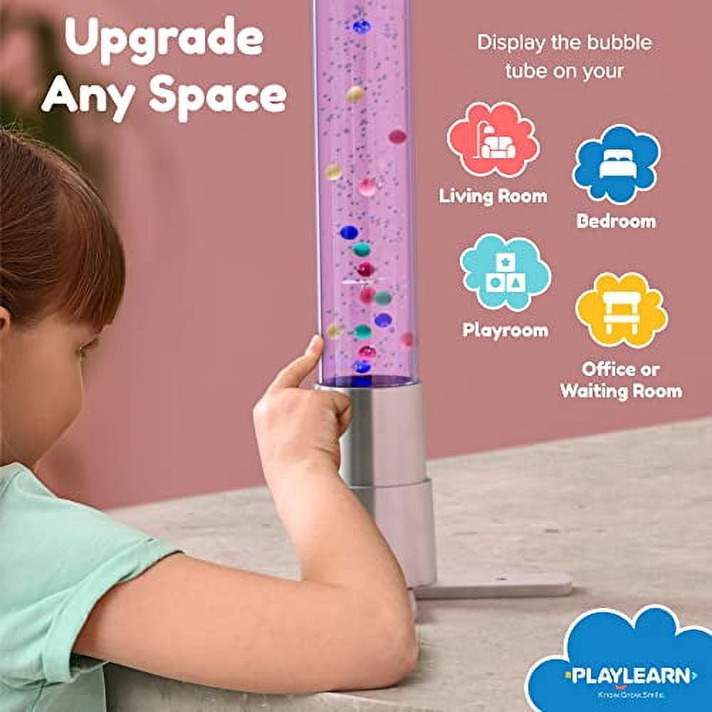 Playlearn 24" Bubble Tube Lamp with Acrylic Colored - 7 Changing Colors ...