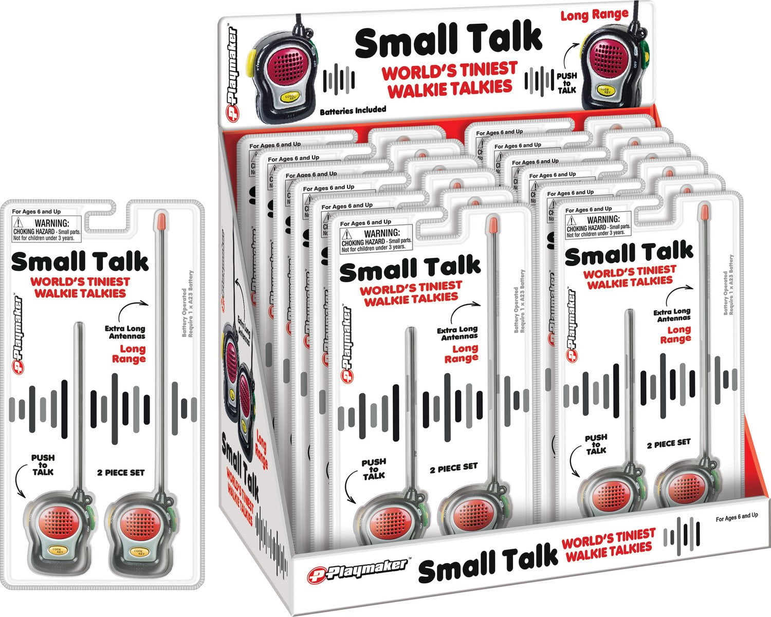 Playmaker Toys 9068705 Metal Small Talk World Tiniest Walkie Talkies ...