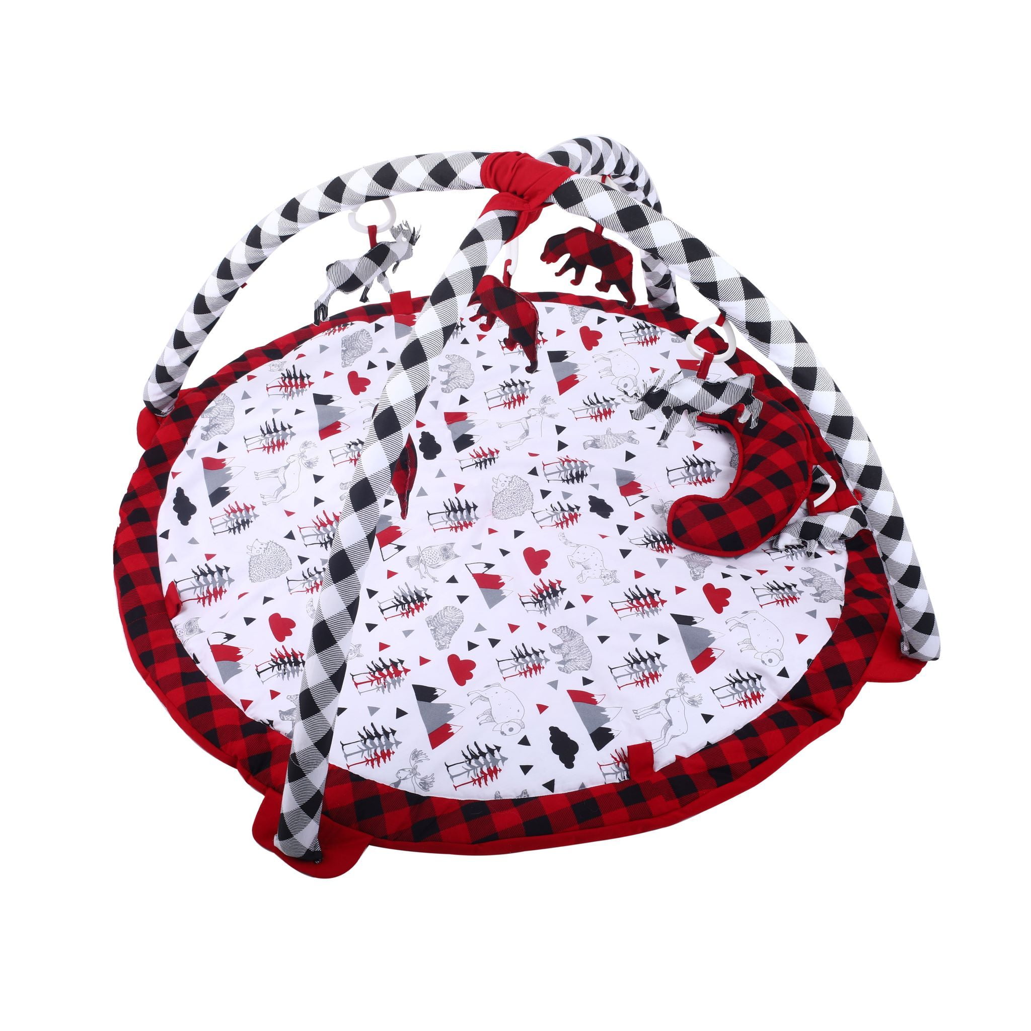 Playmat/Baby Activity Gym with Mat, Lumberjack Red/Black/Grey - Walmart.com
