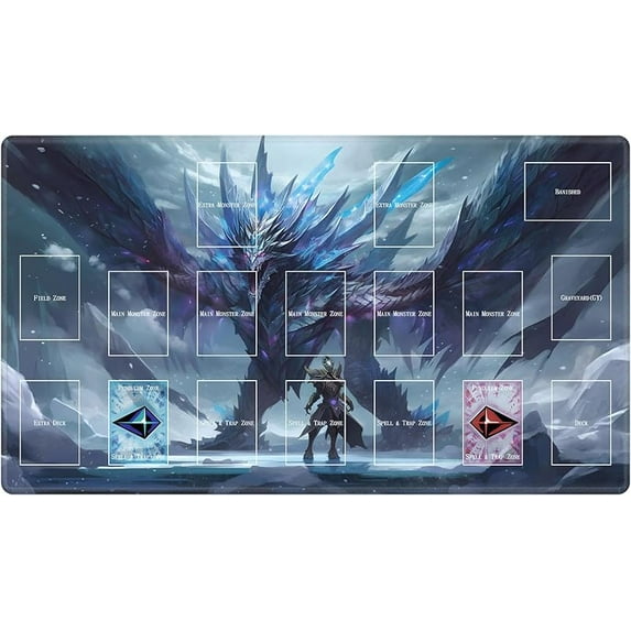 Playmat with Zones for MTG Card Game Playing, 24"x14" Commander Deck ...