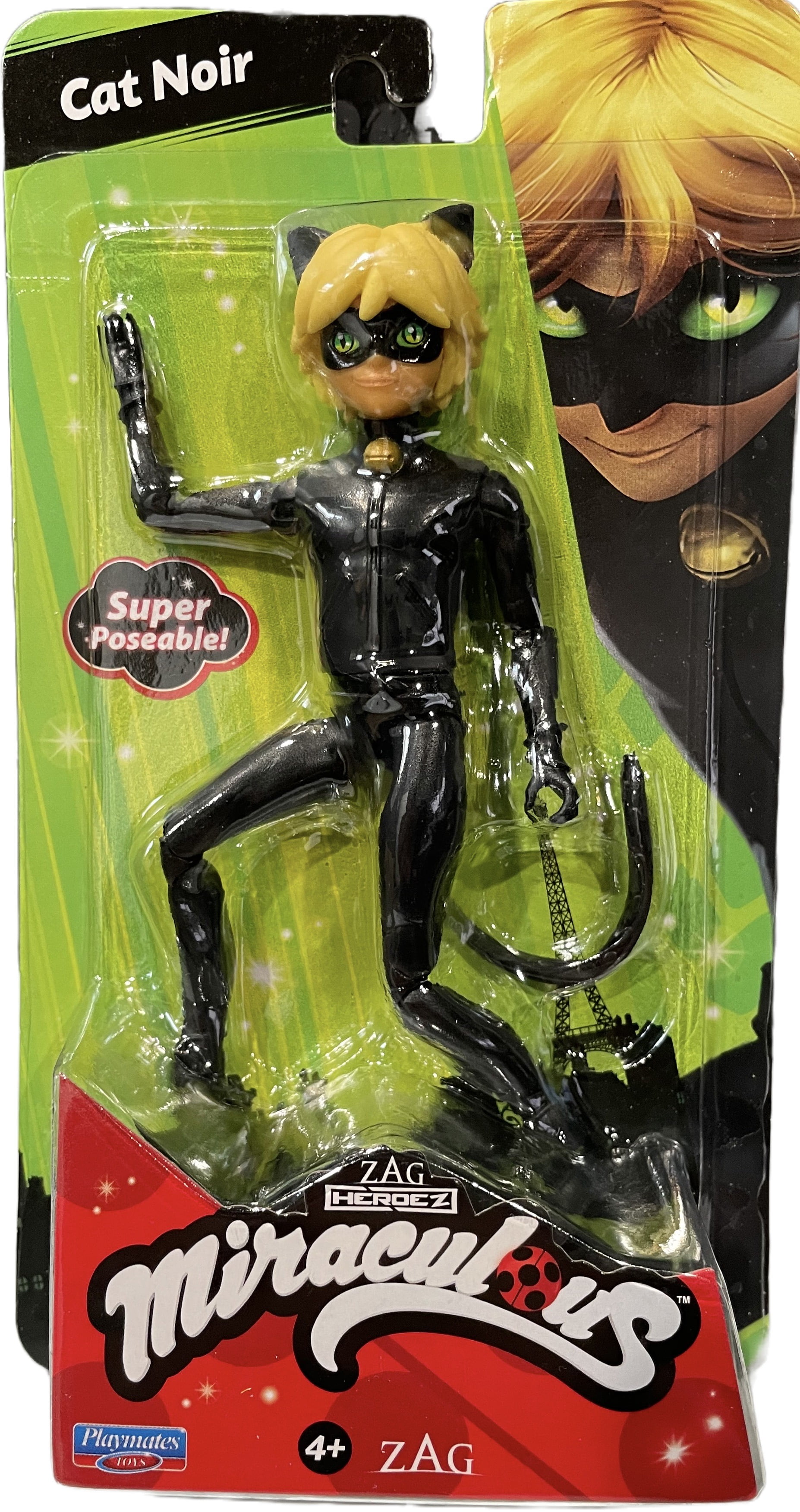 Playmates Toys Miraculous Ladybug & Cat Noir Action Characters, 5 inch ...