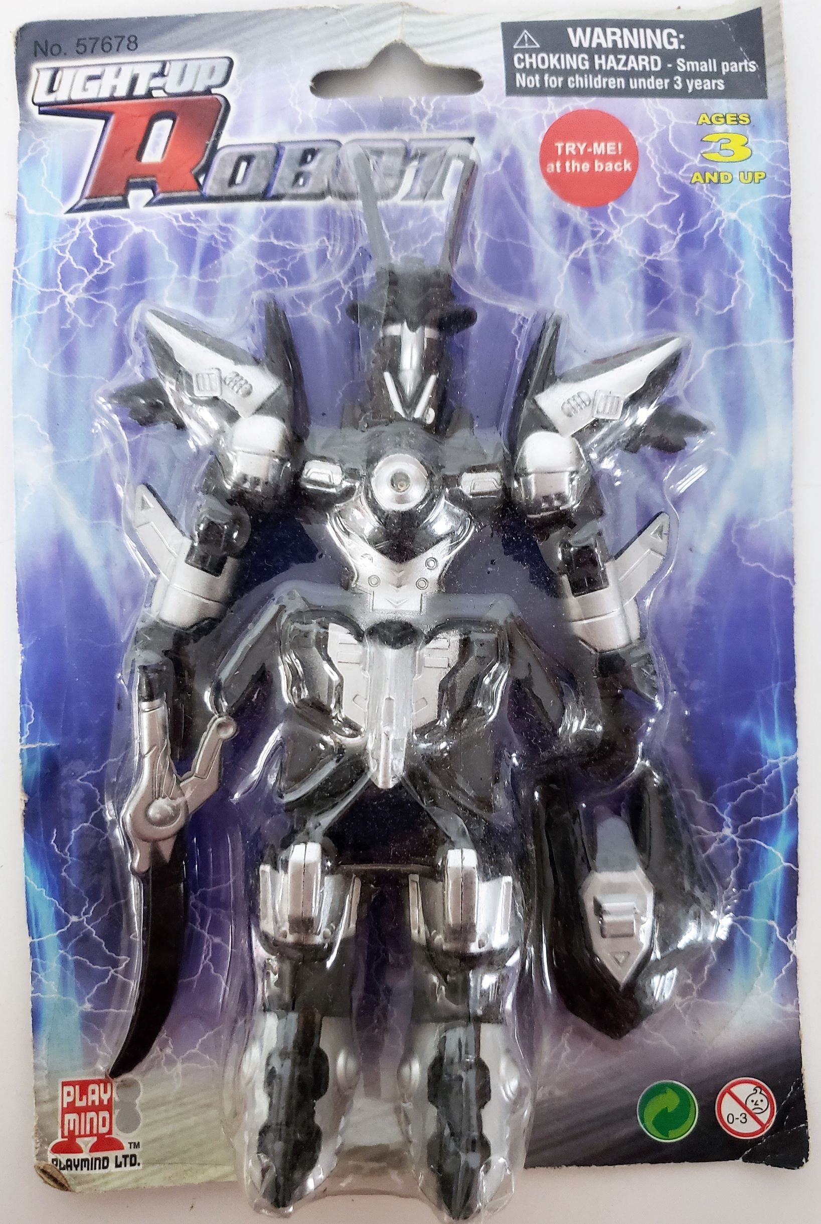 Playmind Ltd Light Up Robot Action Figure 6" Black & Silver - Walmart.com