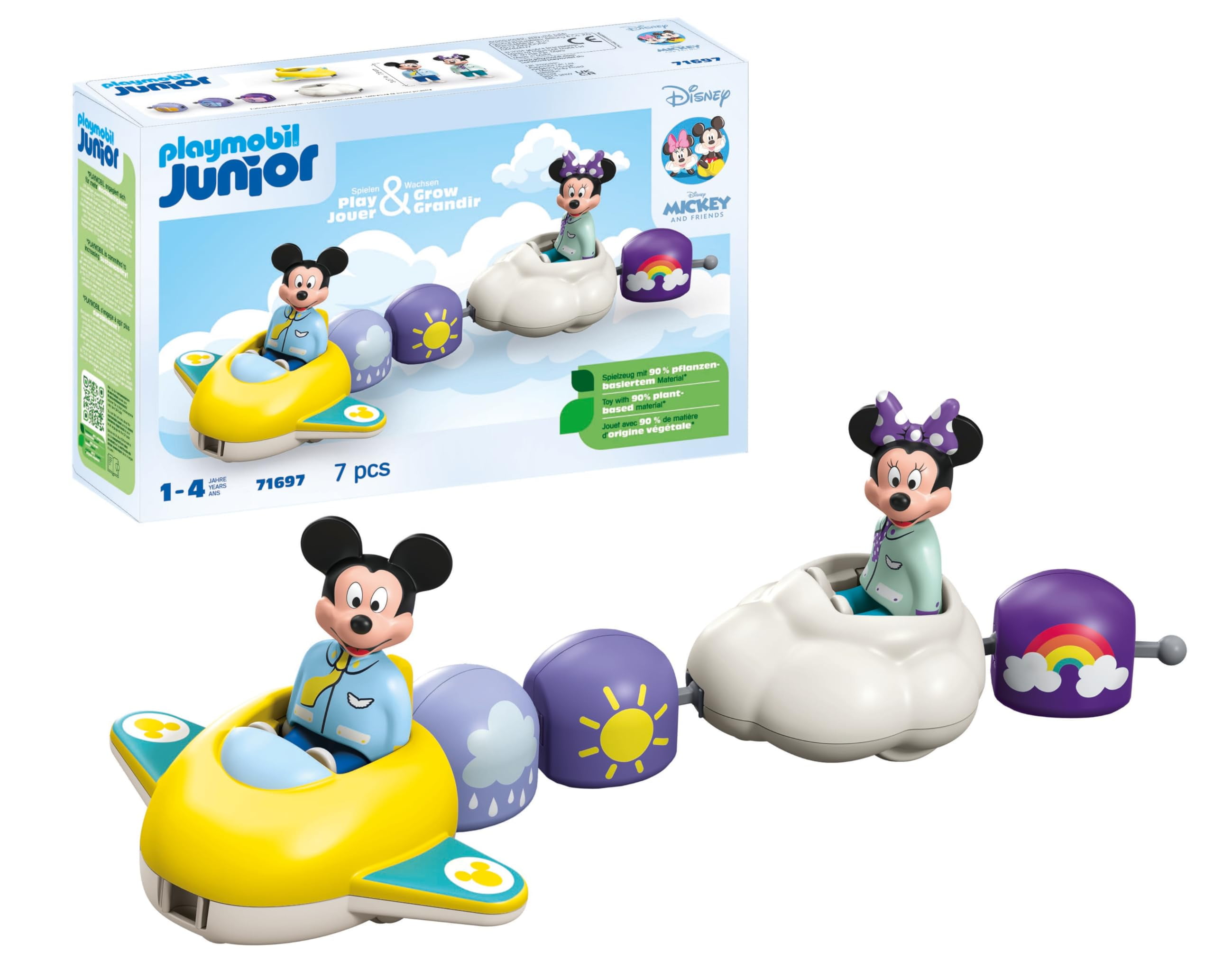 PLAYMOBIL JUNIOR & Disney: Mickey Mouse's & Minnie Mouse's Cloud Ride ...