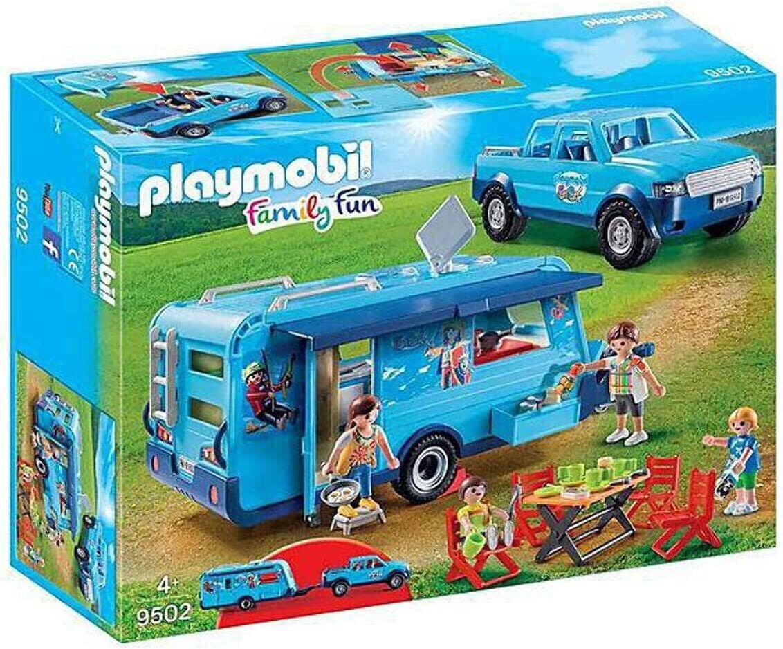 Playmobil 9502 - Playmobil Funpark Pickup with Camper - Family Fun ...