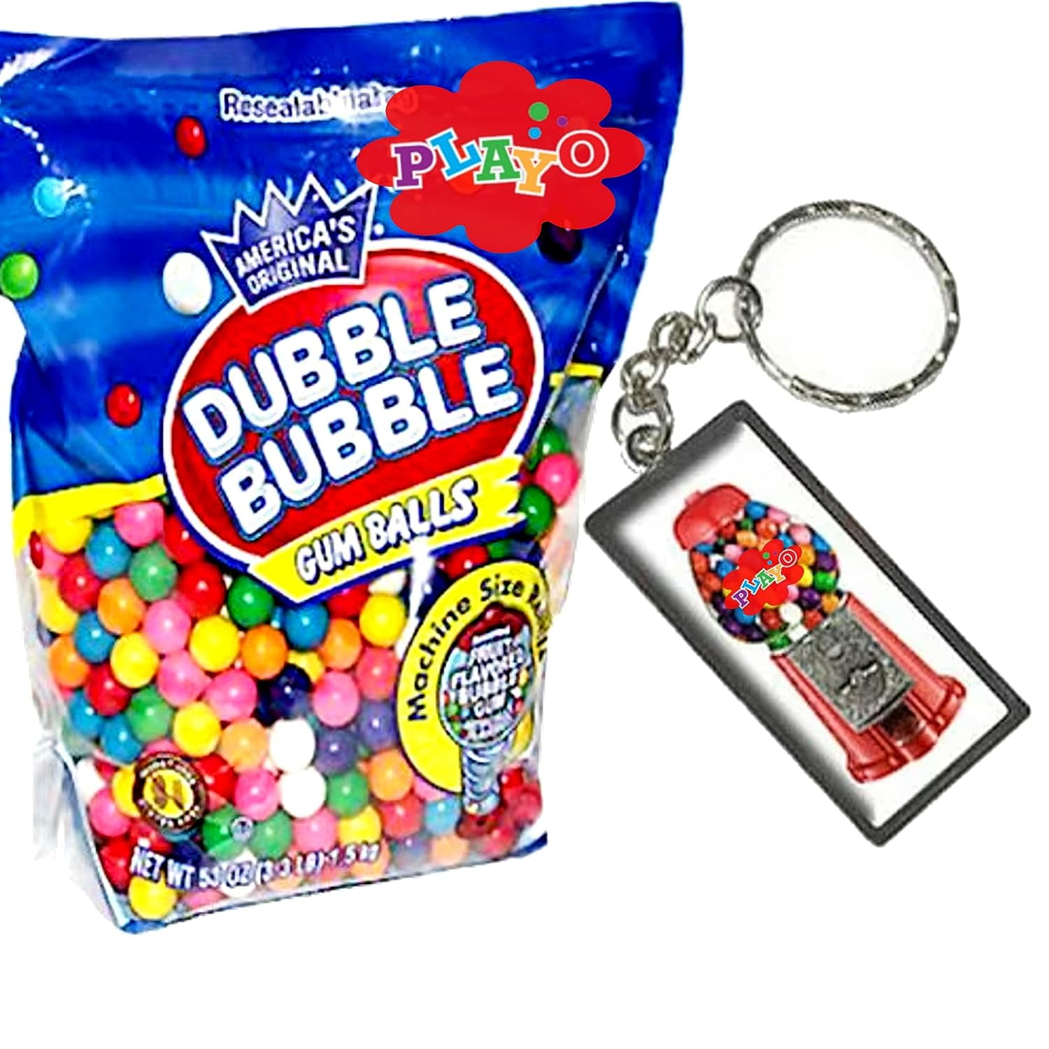 Playo Mini Bubble Gum Gumballs, Dubble Bubble Gum Balls for Machine ...