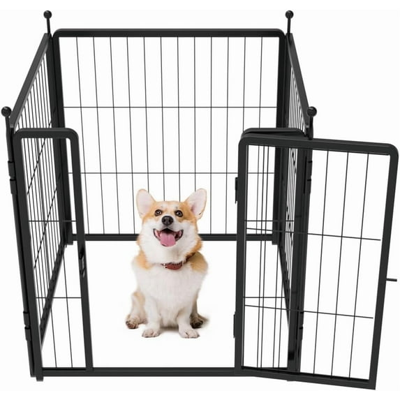 Playpen 24 inch 4 Panels for Indoor & Outdoor Use - Heavy-Duty Pet ...
