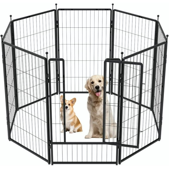 Playpen 36 inch 8 Panels for Indoor & Outdoor Use - Heavy-Duty Pet ...