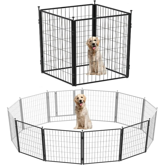 Playpen Add- 42 inch 4 Panels for Indoor & Outdoor Use - Heavy-Duty Pet ...