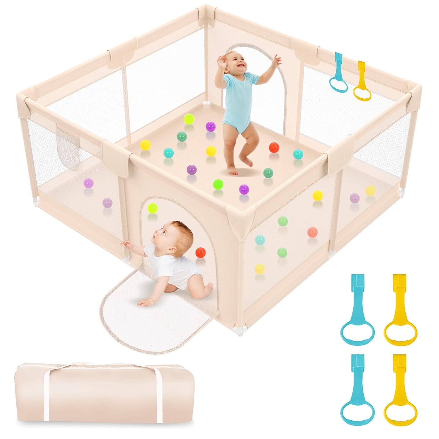 Playpen for Babies and Toddlers 50x50 inch - Extra Large Baby Gate ...