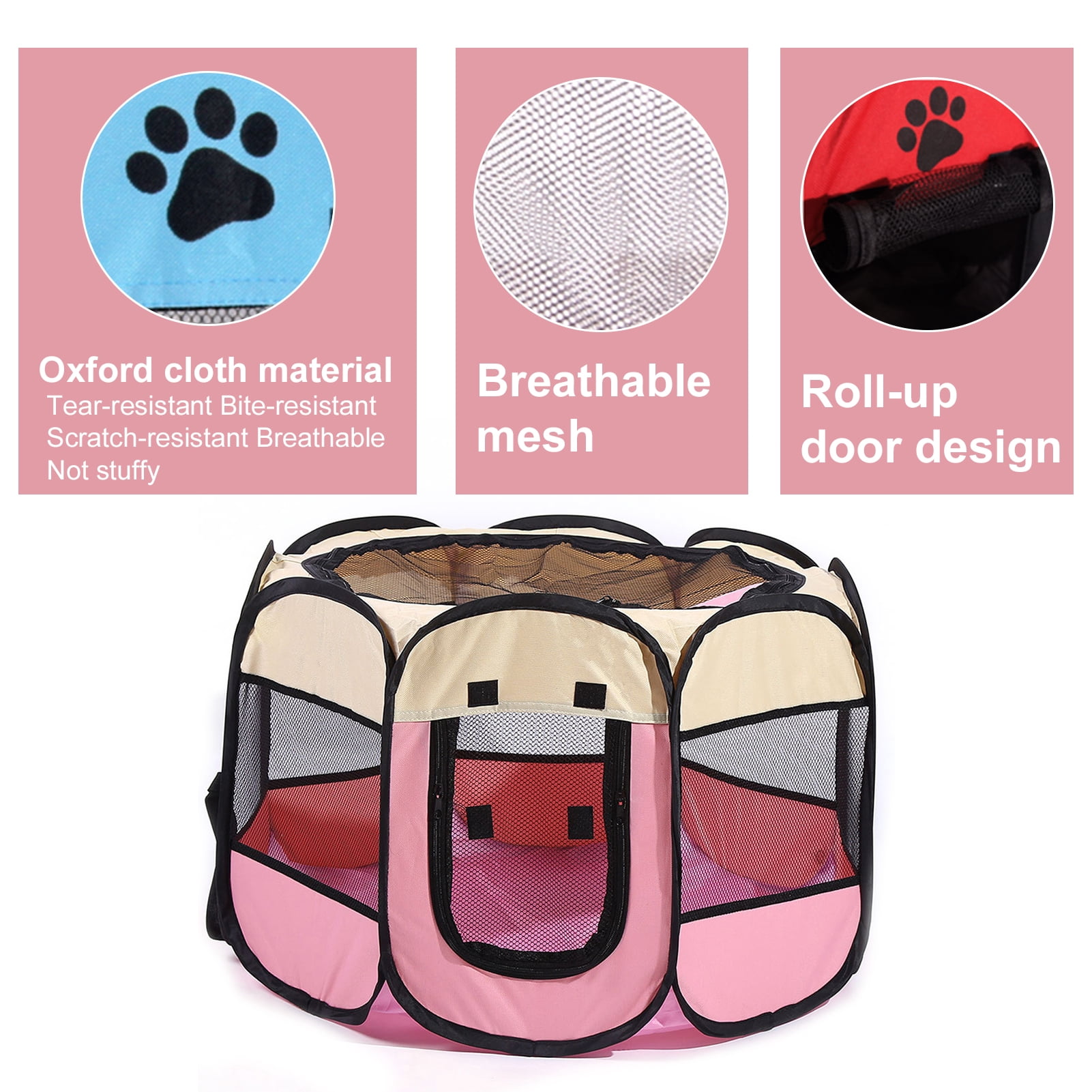 Playpen Portable Foldable Waterproof Pet Playpen Open-Air Oxford Air ...