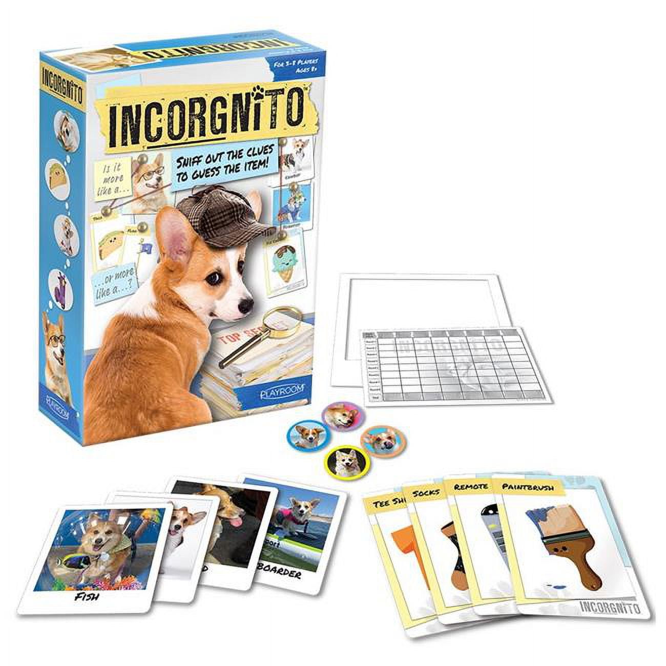 Playroom Entertainment InCORGnito Card Game - Corgi Themed Guessing ...