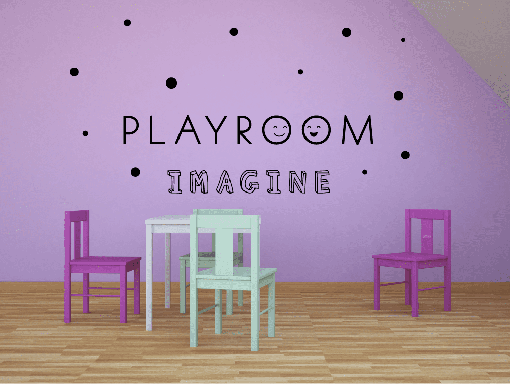 Playrooms Imagine Circles Playroom Play Rooms Quotes Wall Sticker Art ...