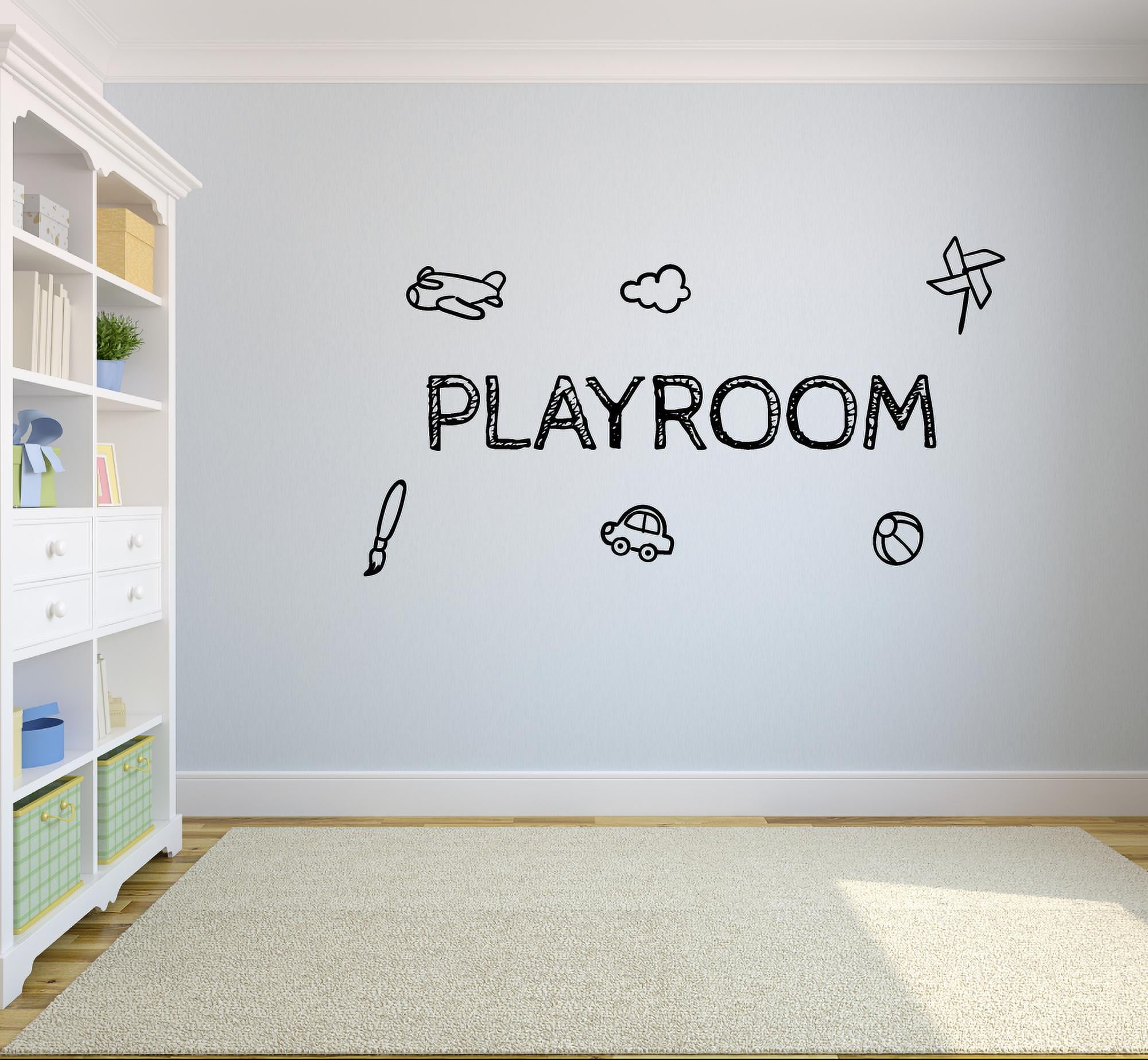 Playrooms Toys Airplane Cloud Playroom Play Rooms Quotes Wall Sticker ...