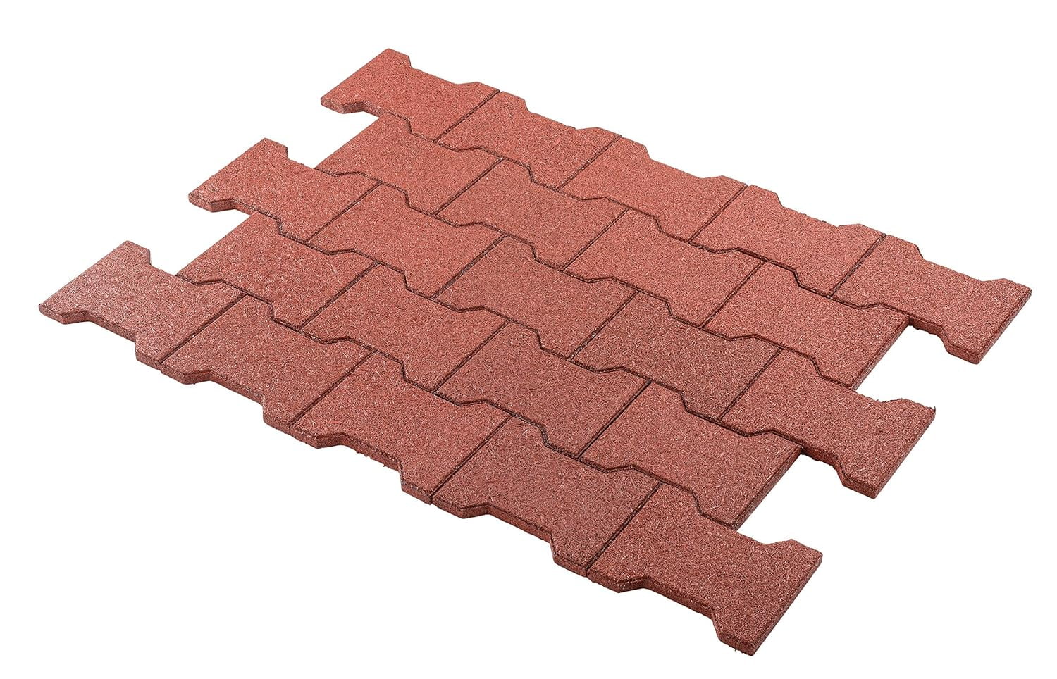 Playsafer Rubber Garden Pavers ¾” Interlocking Safety Tiles for Decks ...