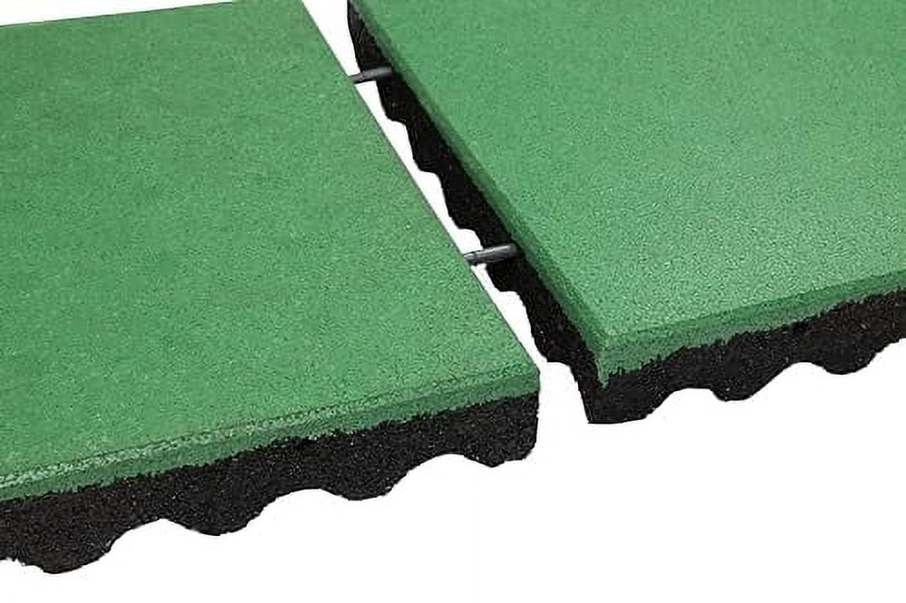 Playsafer Rubber Safety Tiles for Play Areas, Gyms, 2" Thick, 20" x 20 ...