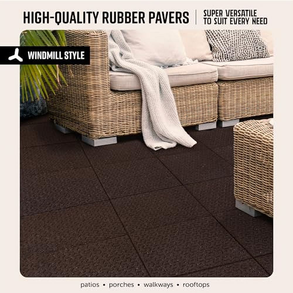 Playsafer Windmill Rubber Interlocking Tiles | 16 X 16 | Easy Install ...