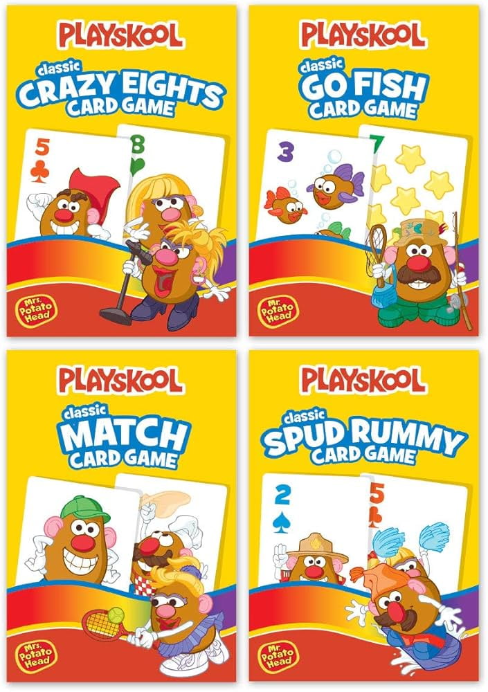 Playskool Card Games 4-Pack; Crazy Eights, Go Fish, Mr. Potato Head ...