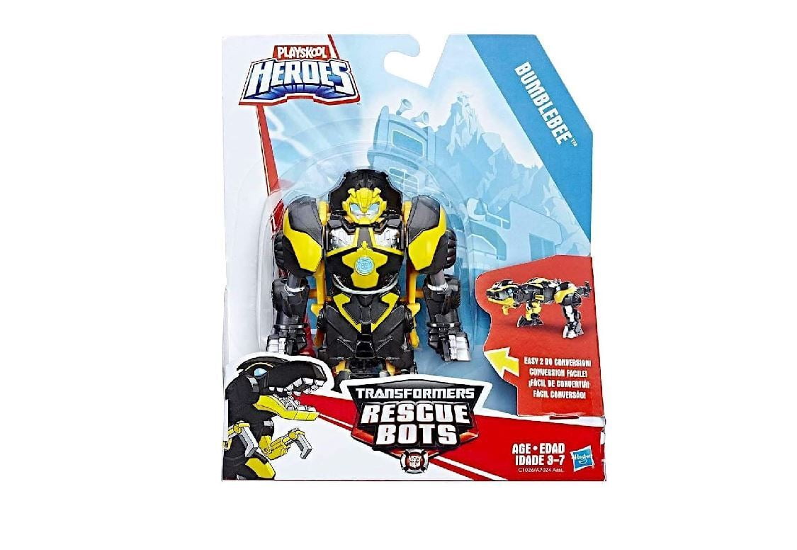Playskool Hero Transformer Rescue Bot Bumblebee-Robot to Raptor ...